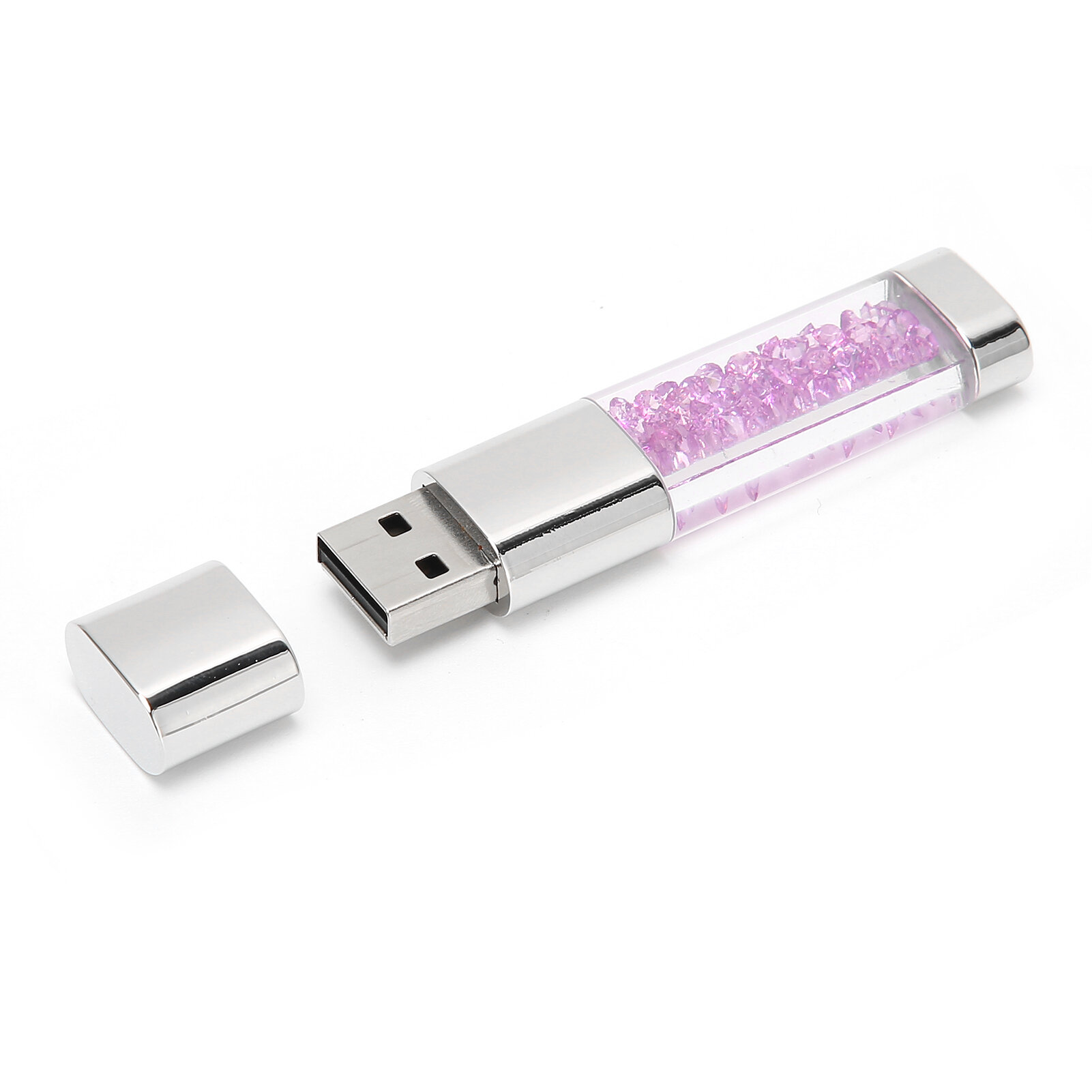 Флешка usb 2 . 0 128 гб фиолетовая в виде кристалла с ароматом для авто и компьютера