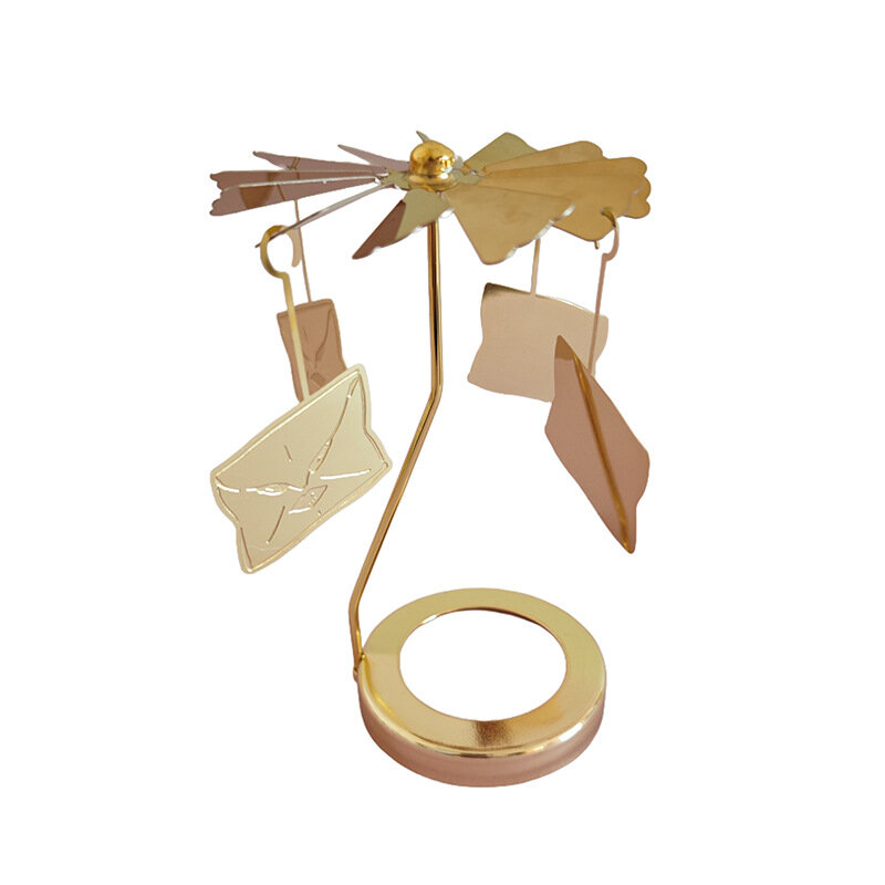 Романтическая ароматическая стеклянная чашка-карусель с оригинальной крышкой, вращающийся подсвечник в виде фонаря.