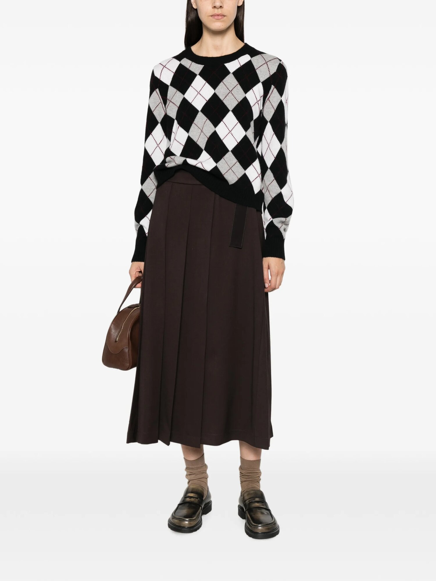 Свитер Lisa Yang Antoni argyle-pattern sweater, размер S-M, , black — фото 1