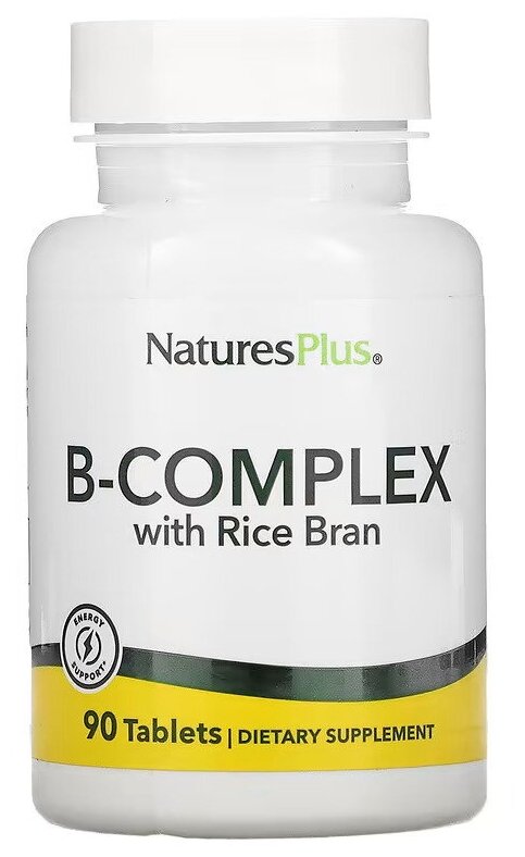 B-Complex with Rice Bran, NaturePlus, пищевая добавка, 90 Tablets