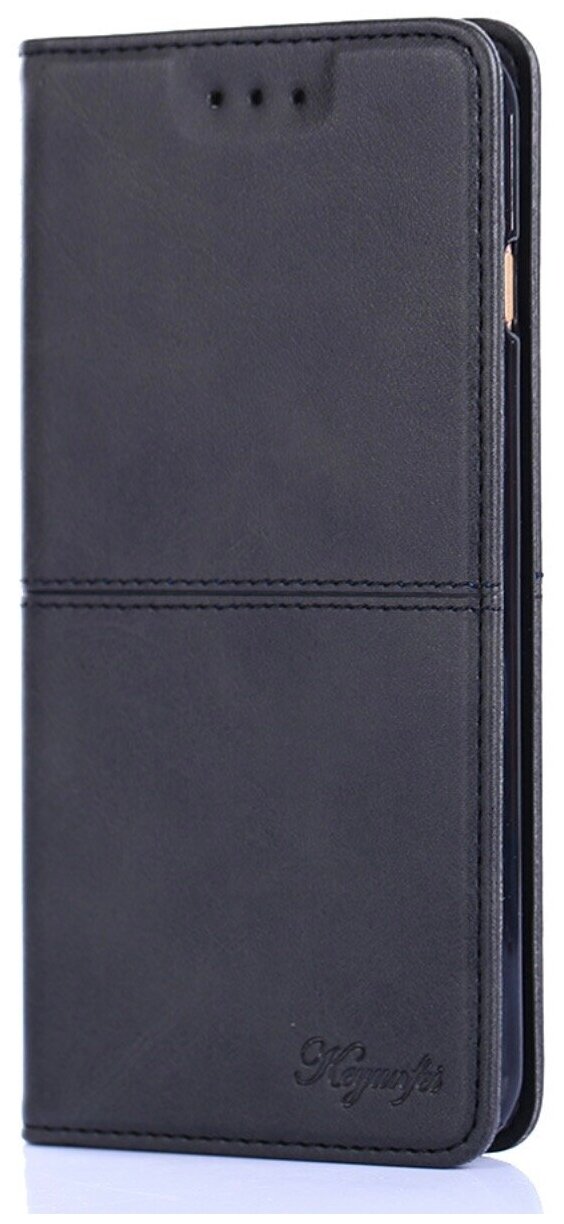 Чехол-книжка Чехол. ру для Samsung Galaxy J5 2016 SM-J510H/ DS/ J510F/ DS из качественной импортной кожи прошитый элегантной прострочкой Ретро черны.