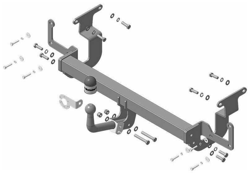 Фаркоп (тягово-сцепное устройство) Motodor на Пежо Эксперт 2016-2022