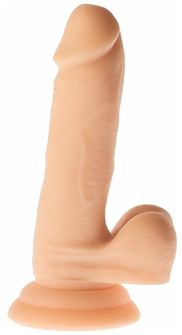 Телесный фаллоимитатор Naughty Nick - 14,5 см, телесный, Для женщин, поливинилхлорид (ПВХ, PVC), 14,5, 3,2