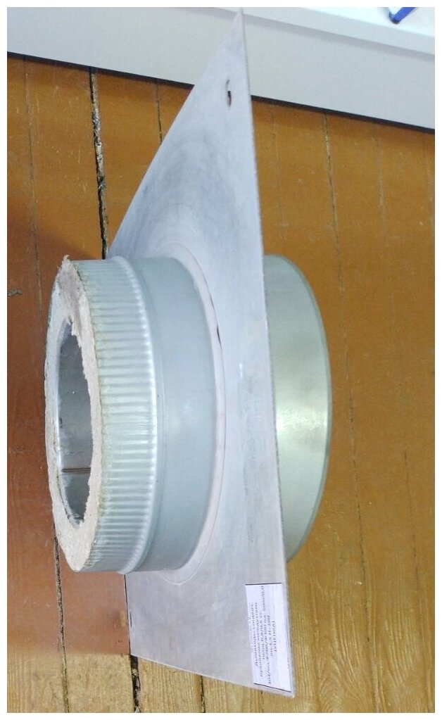 Дымоход, крепление междуэтажное D:200/300мм, S:500х500мм (оцинк сталь)