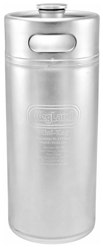 Мини-кег KegLand из нержавеющей стали, 4 л
