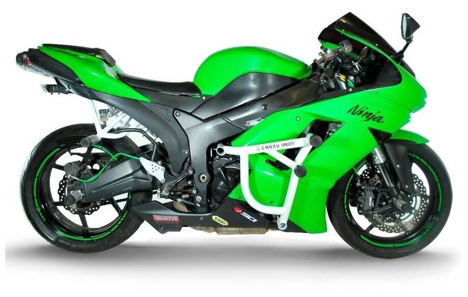 Клетка на мотоцикл KAWASAKI ZX-6R 07-08 PRO, черный матовый цвет