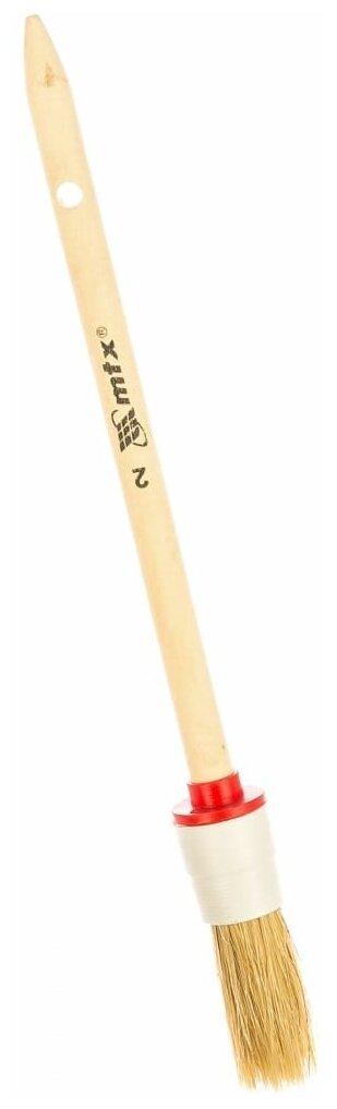 Круглая кисть MTX № 2, натуральная щетина, деревянная ручка// 82072