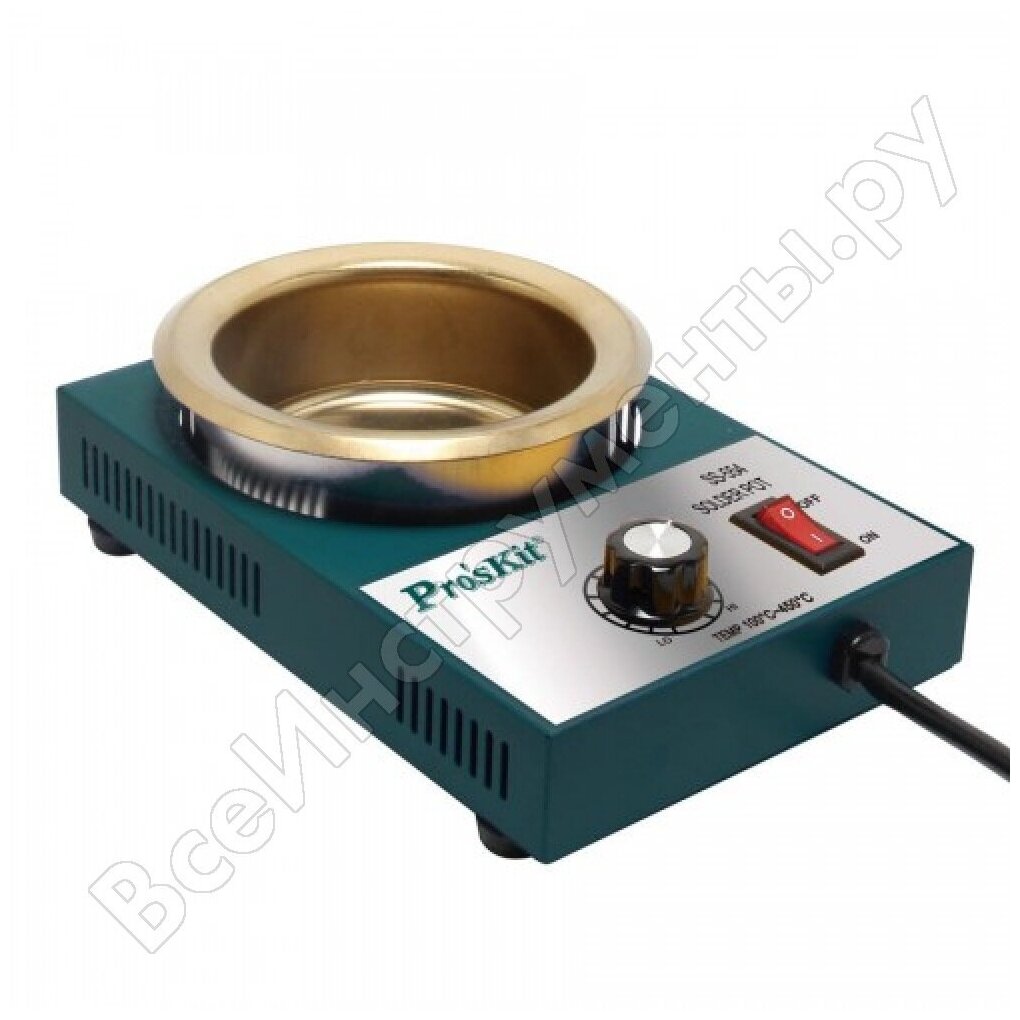 Паяльная ванна ProsKit SS-554B 00305166 с оловянно‑свинцовыми сплавами, аналоговая регулировка, мощность, плавление