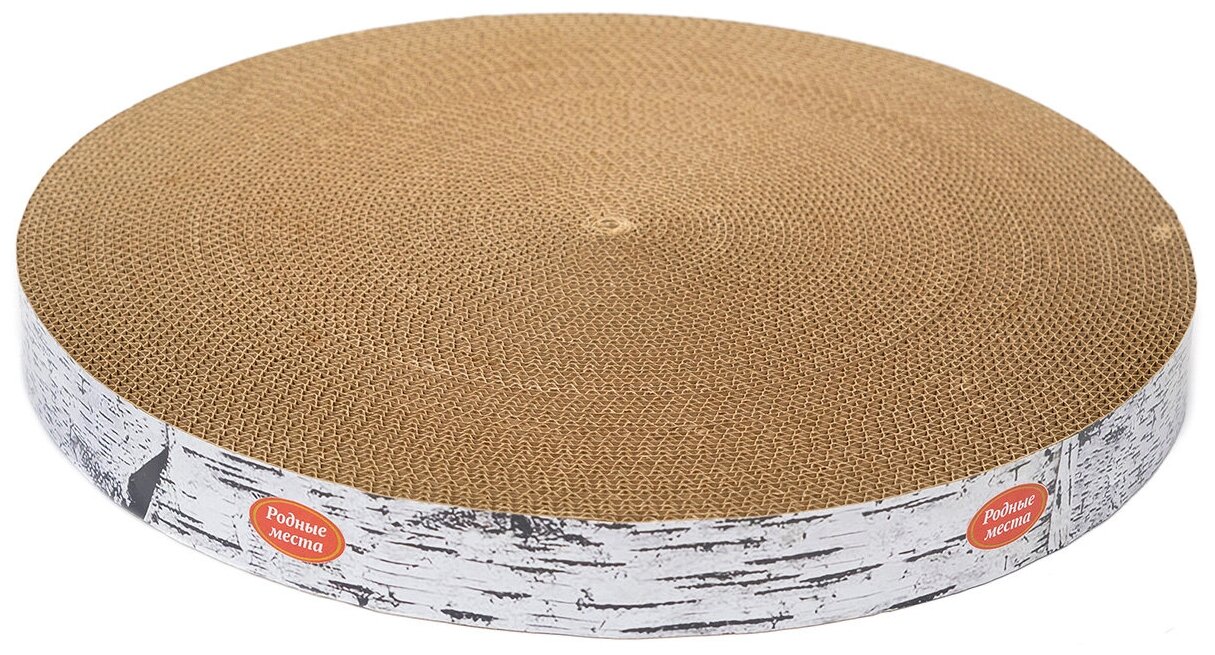 Когтеточка родные места Пень березовый гофрокартон с пропиткой кошачья мята средняя 35 х 2,5 см (1 шт)