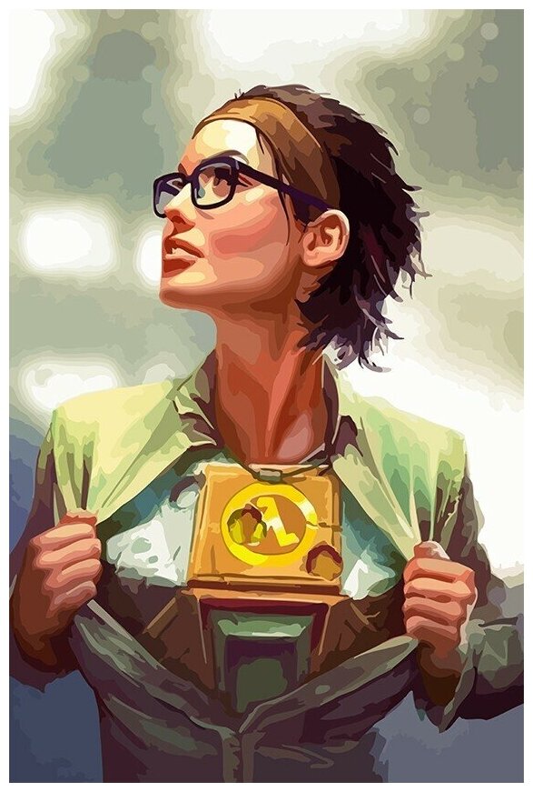 Картина по номерам на холсте игра Half Life (Alyx) - 8608 В 60x40