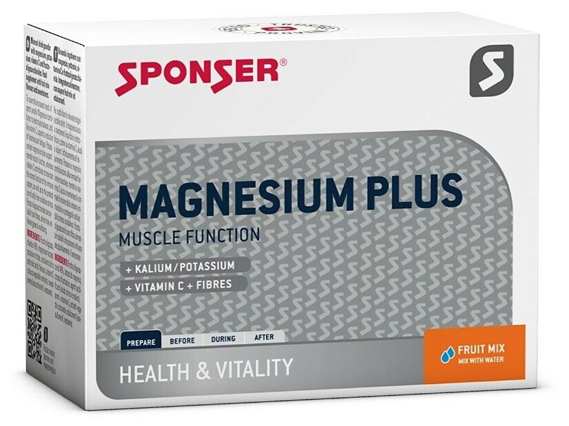 Спортивное питание Sponser "Magnesium Plus", порционный, фруктовый микс, 20шт.