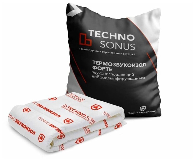 Мат для звукоизоляции ТермоЗвукоИзол Форте (5х1.5 м; 12 мм; 7.5 кв. м) ТехноСонус 1300100001