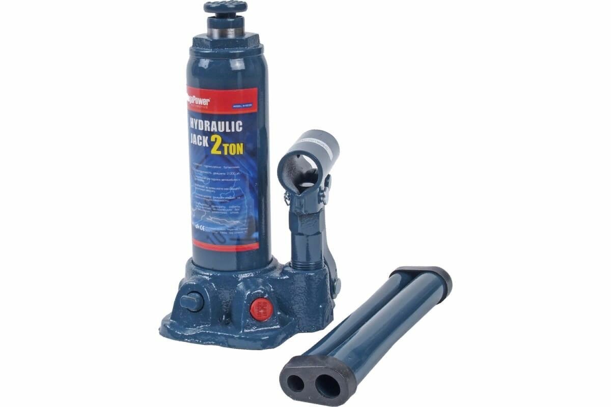 Домкрат гидравлический M-90204 бутылочный 2т (выс. подъема 181-345мм) с клапаном MEGAPOWER