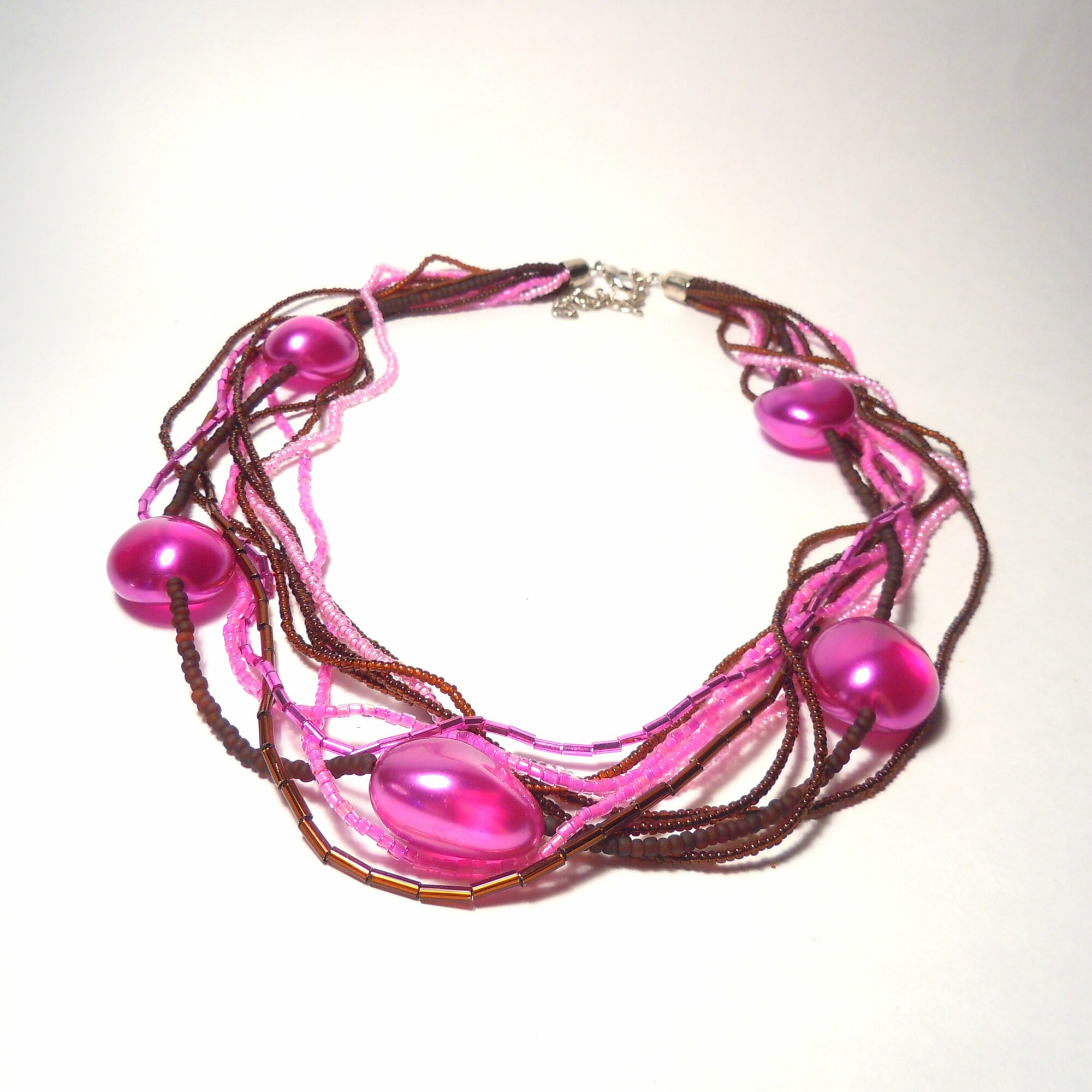 Колье, жемчуг имитация, бисер