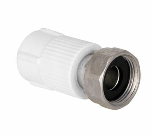 Муфта Tebo с накидной гайкой 20 *1/2" белый