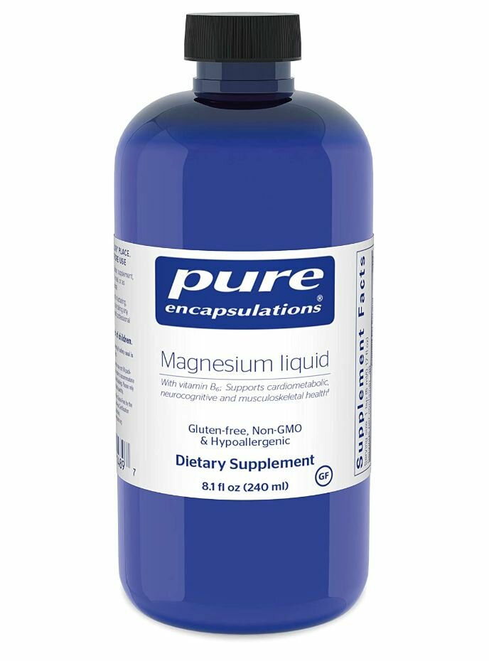 Pure Encapsulations, Магний и B6 жидкий, Magnesium liquid, 240 мл