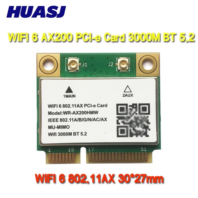Wi-Fi 6 AX200 PCI-e карта 3000M BT 5.2 WR-AX200HMW
