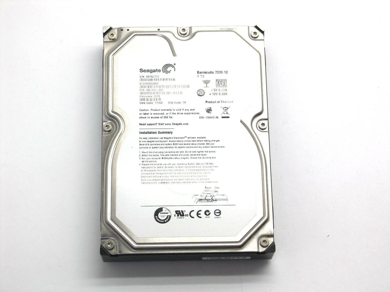 Жесткий диск 3,5" 1TB Seagate ST31000528AS SATA