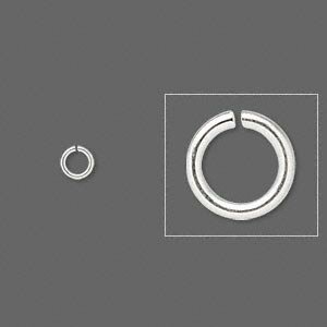 Соединительное колечко, 4мм (толщина 0.8мм, внутренний размер 2.4мм), базовый материал - латунь, посеребренное, 100 шт.