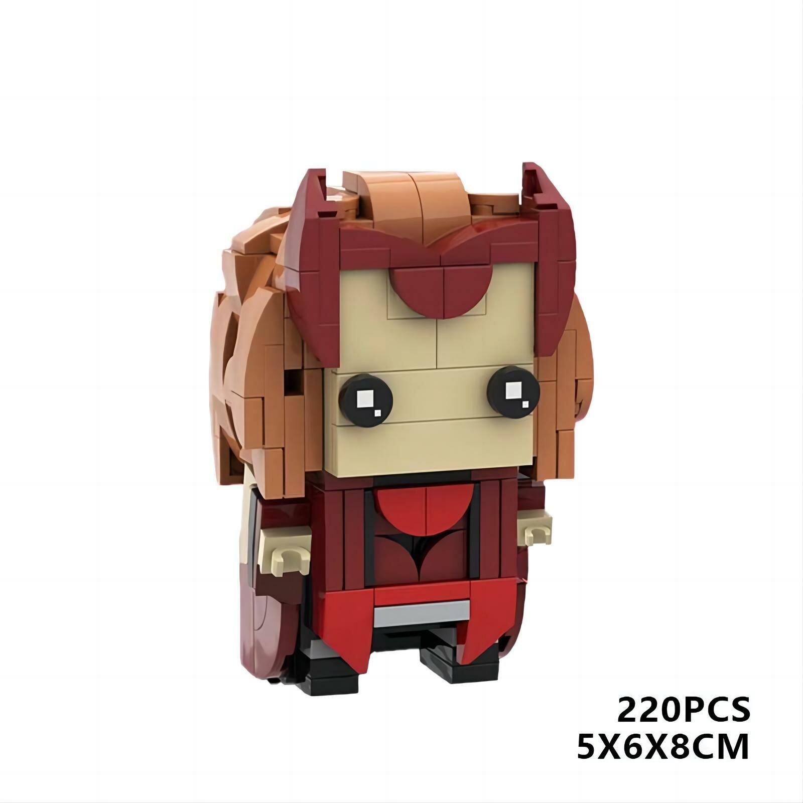 Набор строительных блоков MOC Алая Ведьма Marvel сборка супергероев мини Brickhead