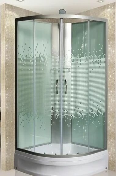 Душевая кабина River MOHOMAX Б/К 90/24 C M3 , без крыши, стекло прозрачное с рисунком