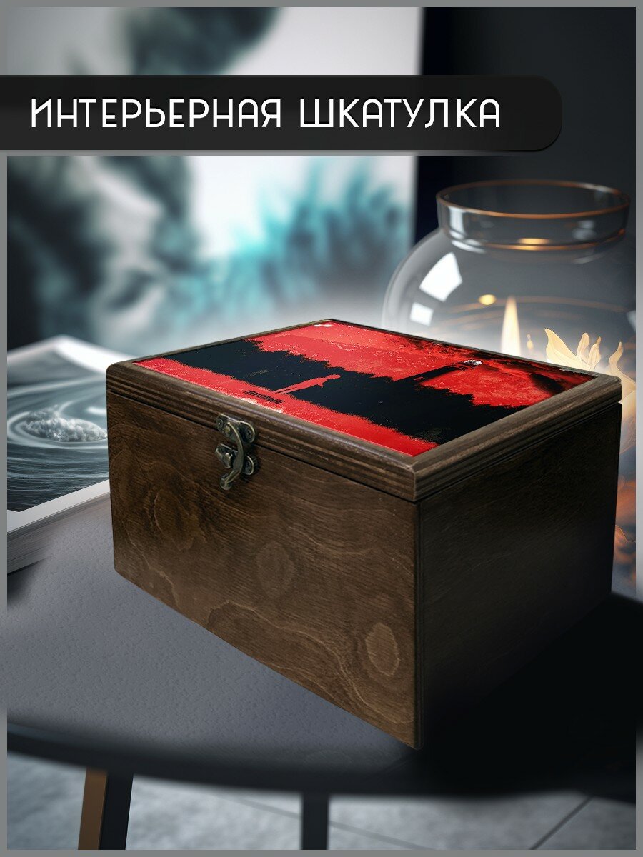 Шкатулка интерьерная для украшений универсальная 22x17x12 см игры Life Is Strange Double Exposure (лайф из стрендж, макс, хлоя) - 523