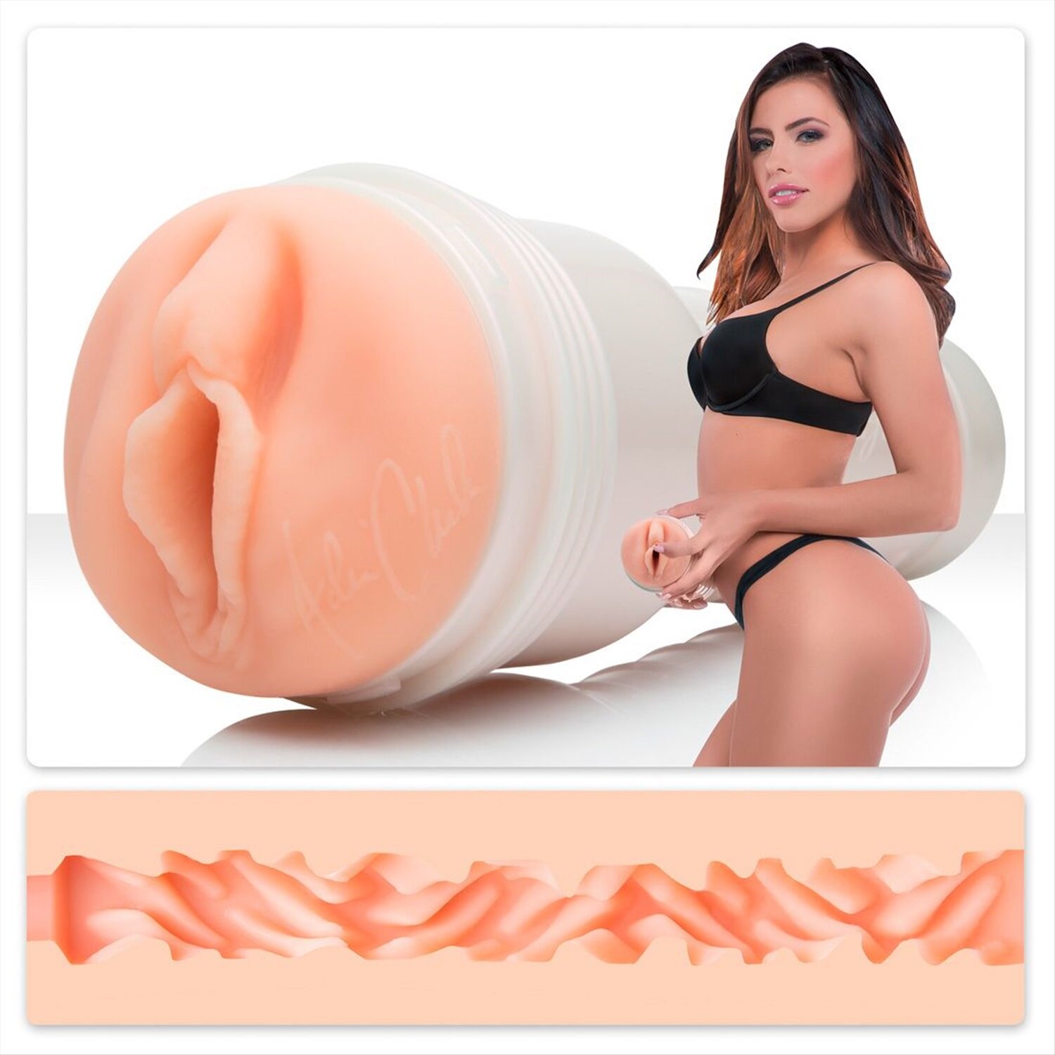Мастурбатор Fleshlight Girls - Adriana Chechik Empress - вагина (белый/бежевый)