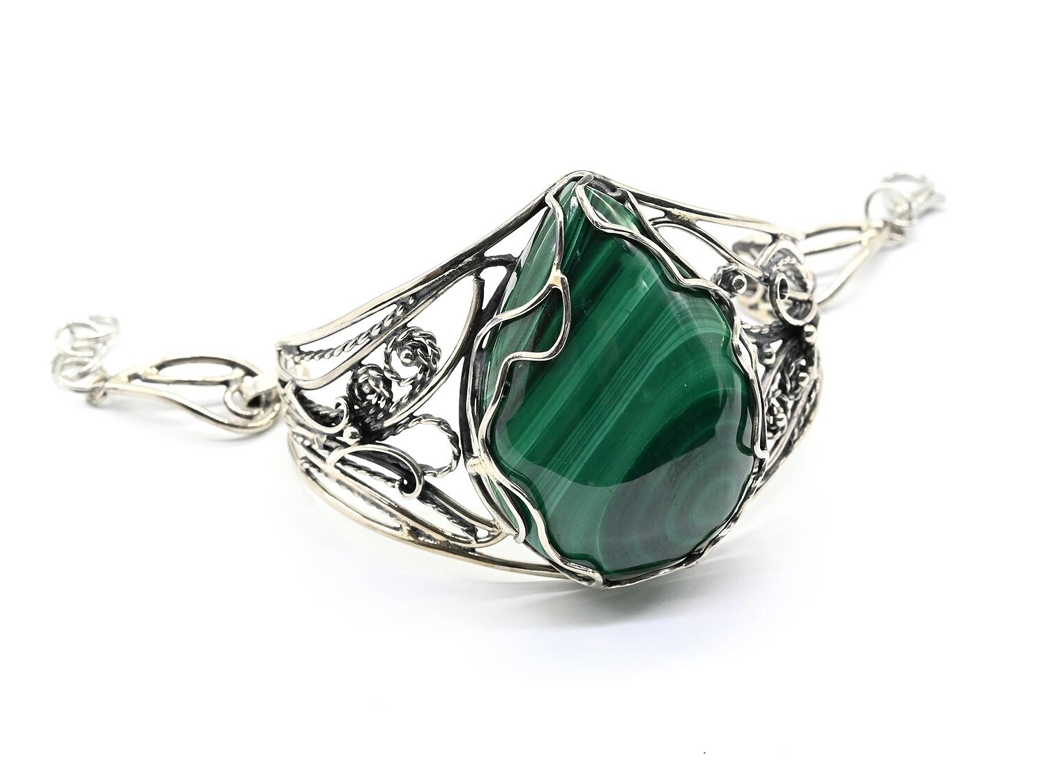 Браслет, малахит