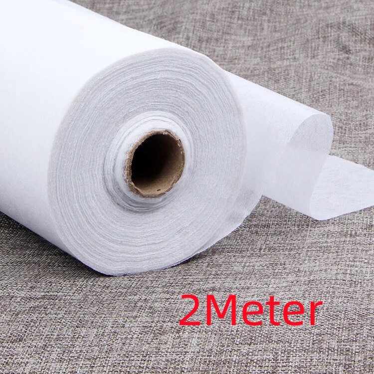 Прокладки и подкладки Флизелин 2 метра белый черный Белый, White 2meter