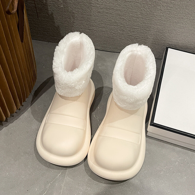 MOOCIE Большие носовые туфли модные резиновые сапоги женские зимние нескользящие низкие водные сапоги водные сапоги короткие резиновые сапоги для мойки автомобиля походы по магазинам кухонная обувь резиновая обувь бахилы