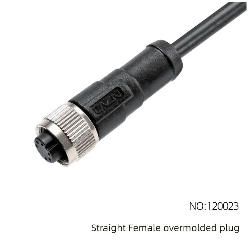 CAZN разъем M12, прямой, 3P, 4 контакта, 6/8/12 ядер, IP67 6 стр, 120023 1 meter