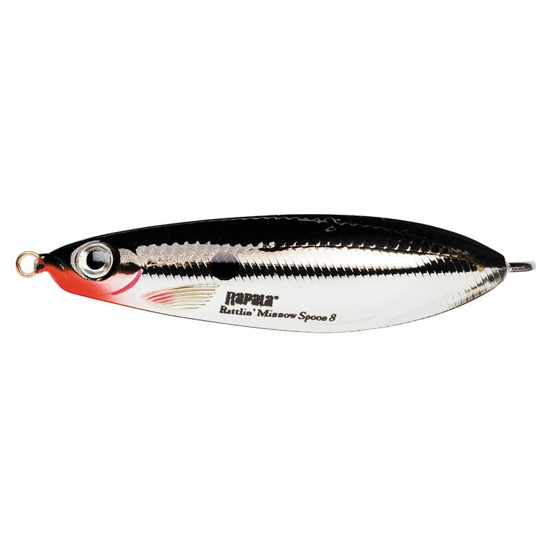 Блесна незацепляйка Rapala Minnow Rattlin Spoon 08 /CH, Арт. RMSR08-CH