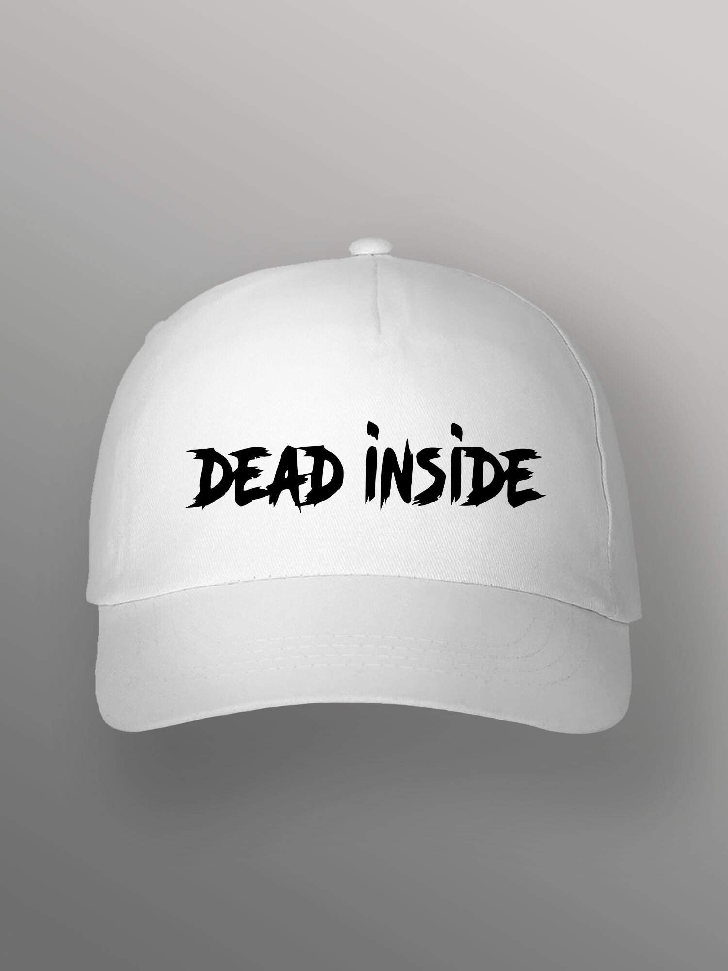 Бейсболка Top Fun Dead inside для мужчин и женщин, размер 56-58, белый, — фото 1