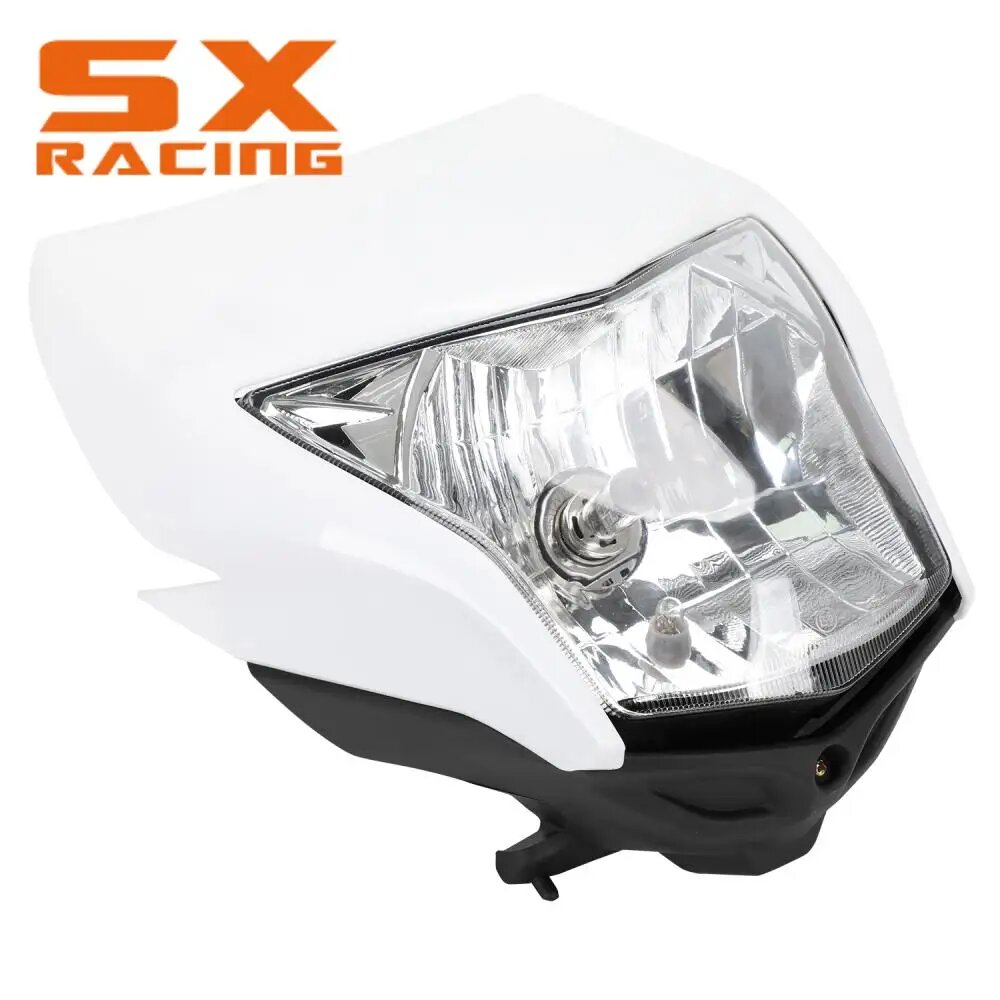 Фара в сборе обтекатель для мотоцикла HONDA XR150L, лампа головного света, лампа головного света, галогенная маска для мотоцикла, внедорожника, мотокросса, аксессуары черный