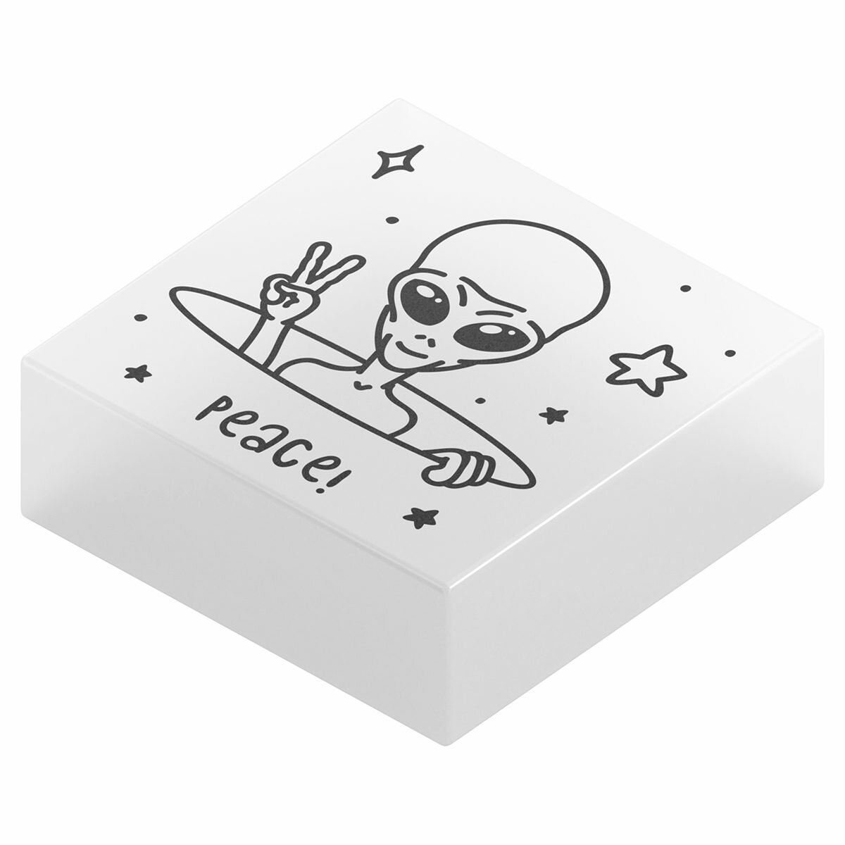 Ластик Berlingo Aliens, флуоресцентный, 28x28x12мм (BLc_00610), 24шт.