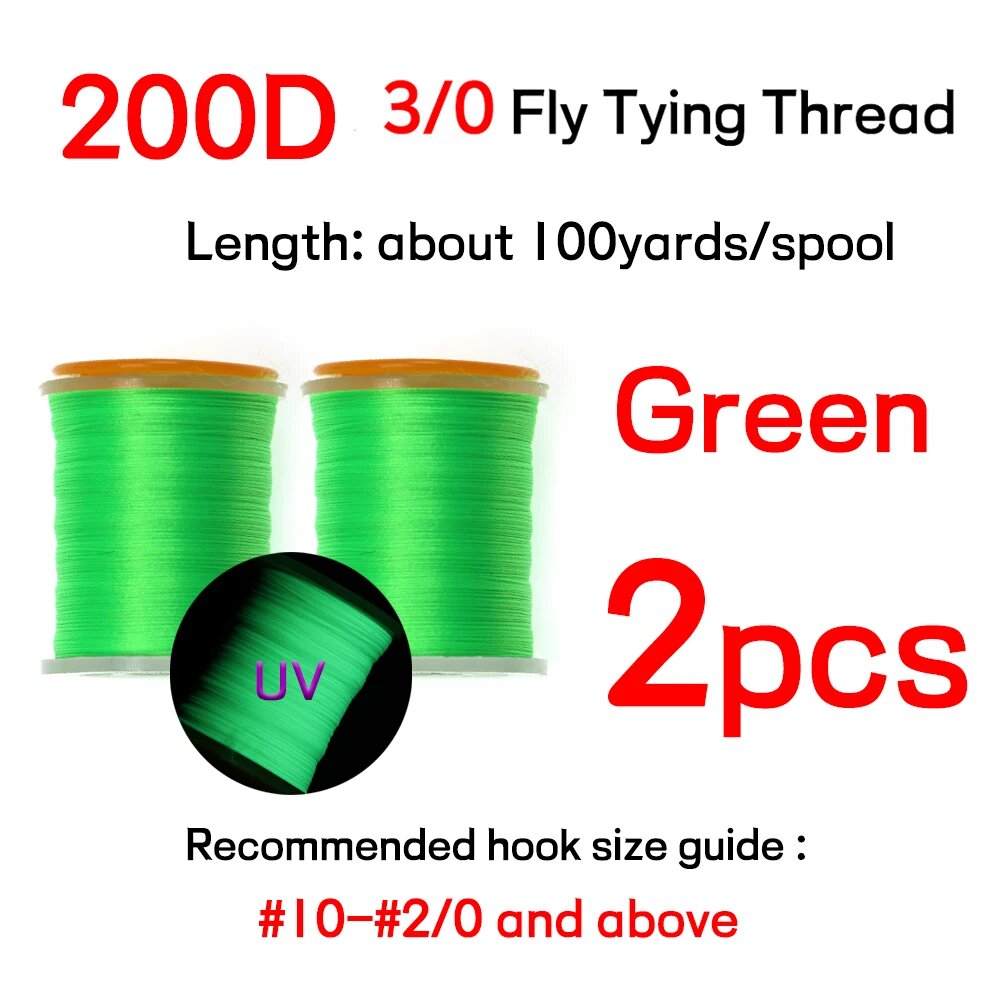 Bimoo 200D 3/0 флуоресцентная нить для вязания мух