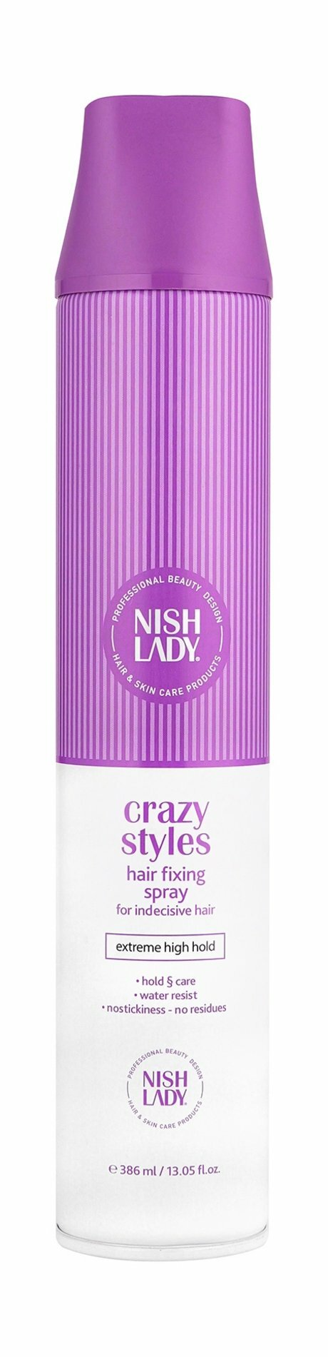 Nishlady Crazy Styles Extreme High Hold Hair Fixing Spray Лак для волос сверхсильной фиксации 400мл