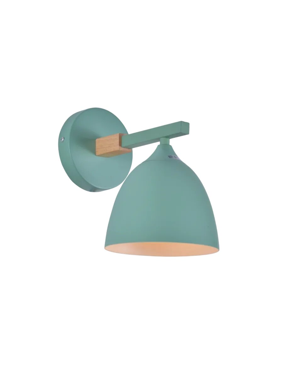 Бра зеленое с деревом 1 плафон