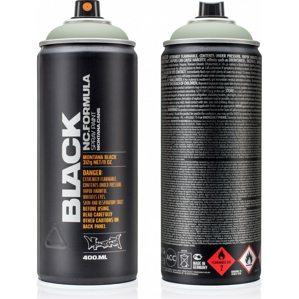 Краска MONTANA BLACK серый туман, 0.4 л 6510 BLK