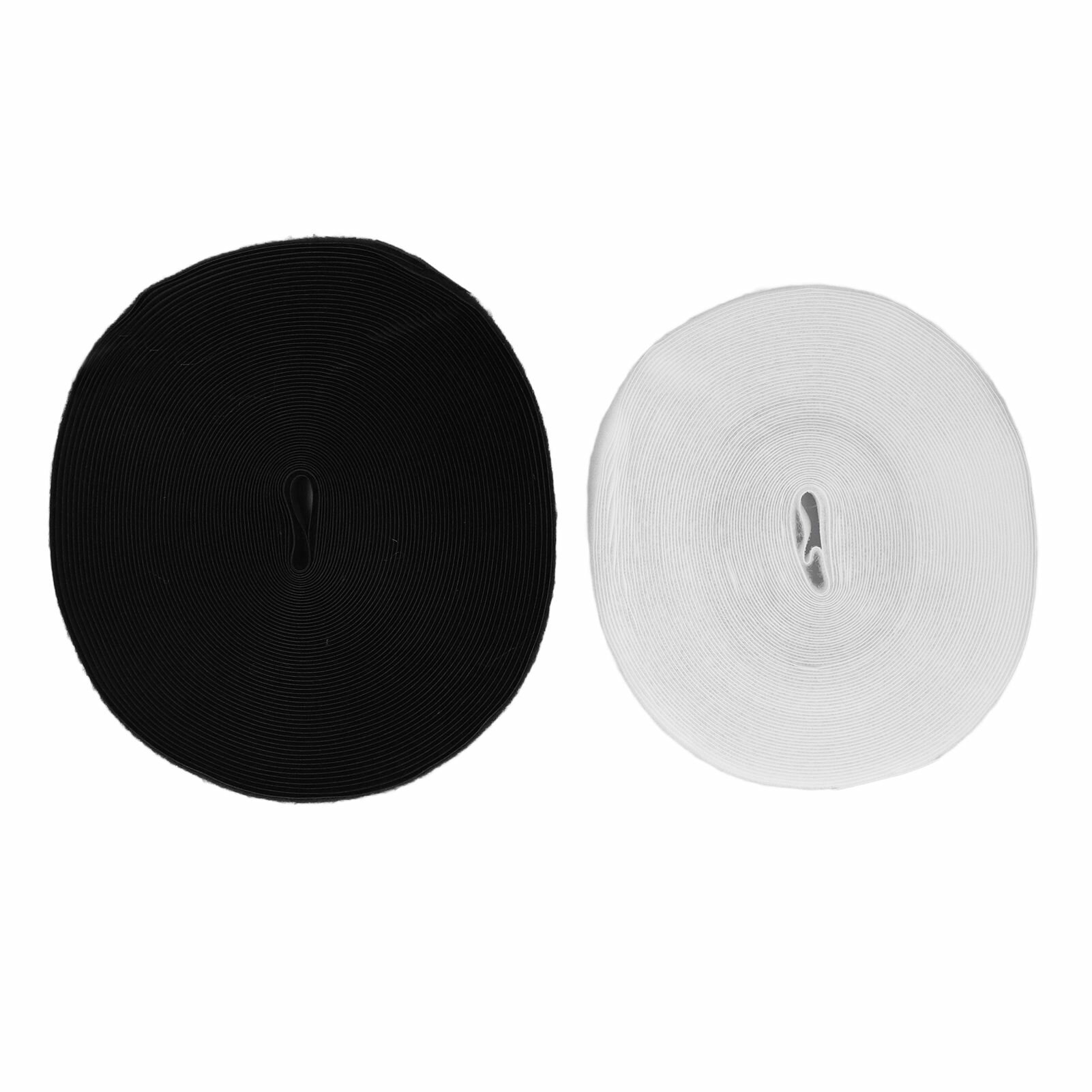 2 ленты с крючком и петлей 25 м (черно-белые, самоклеящиеся)