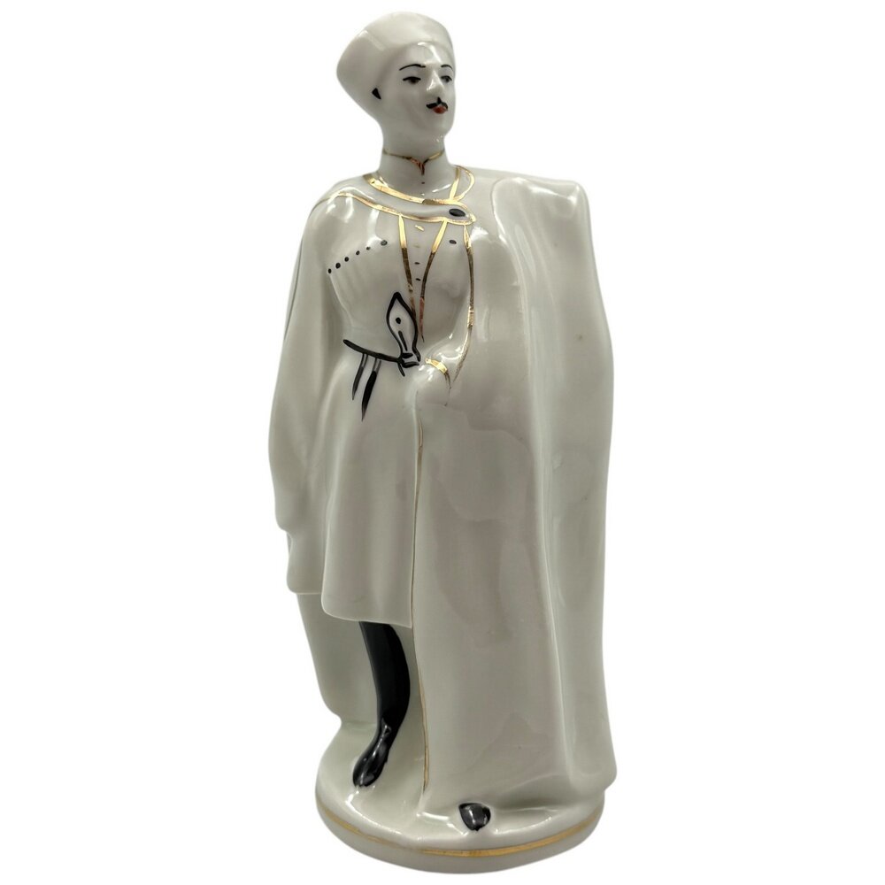 Фарфоровая статуэтка "Джигит", роспись, позолота, 1960-1970 гг, Ереванский ФЗ, СССР