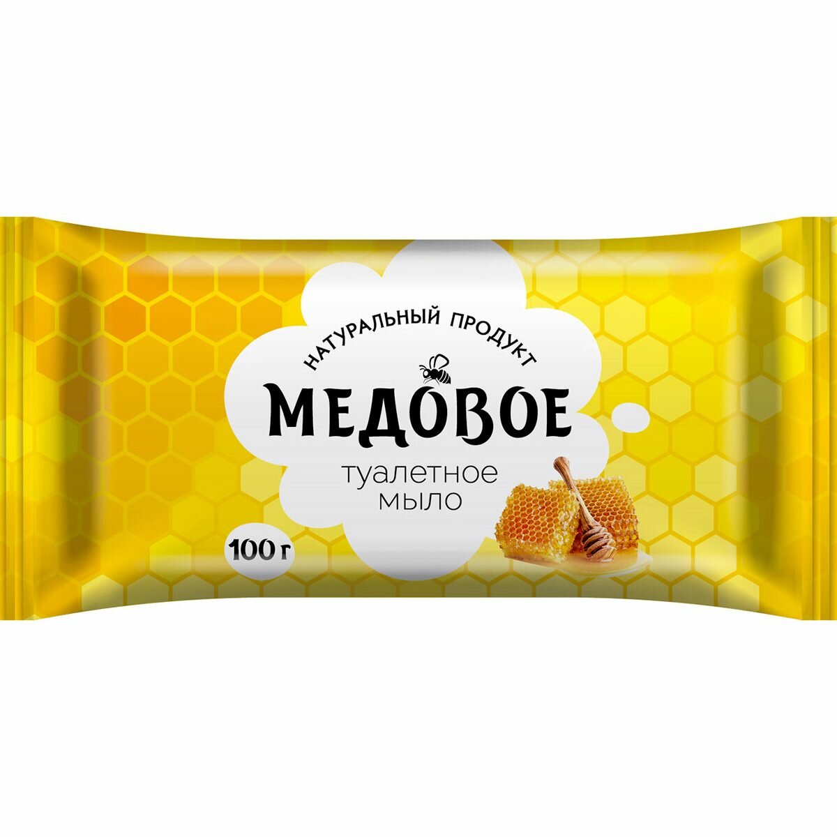 Мыло кусковое туалетное Агропром-Юг "Медовое", натуральное, 100г (1179477)