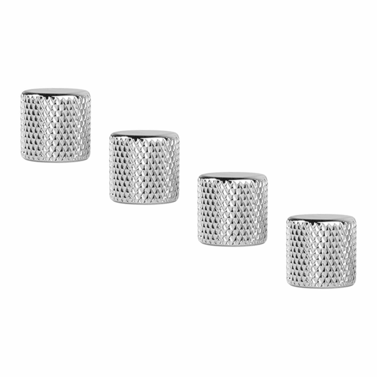 4 шт, набор ручек для электрогитары, металлический потенциометр, регулятор громкости, тон для бас-серебра