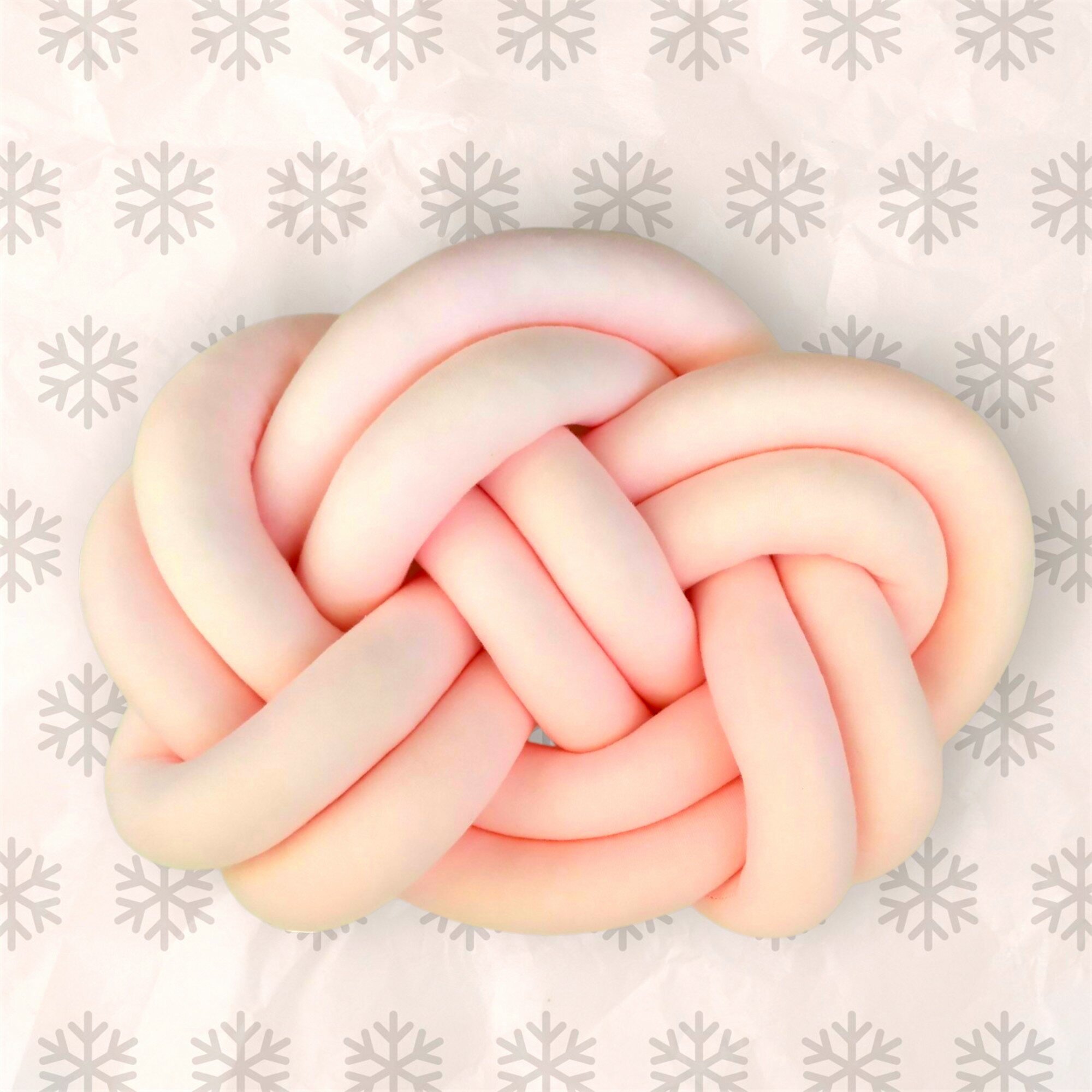 Подушка декоративная 35х26 светло-розового цвета. Интерьерная подушка на диван, узел ( Б0006)