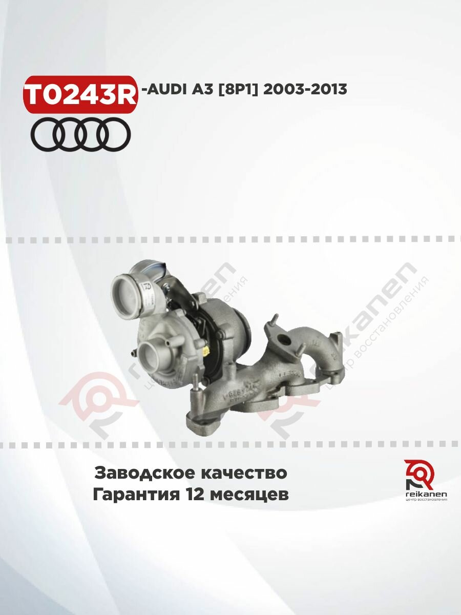 Турбокомпрессор GARRETT восст в Reikanen для VAG 2.0 TDI гар 1 год T0243R