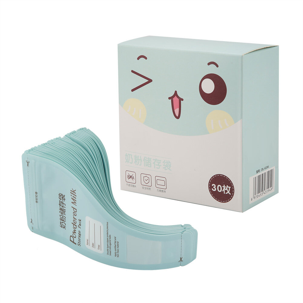 Сумки для хранения детского питания из 30 предметов, портативные одноразовые пакеты для сухого молока для путешествий, хранения грудного молока, легко чистятся и используются повторно