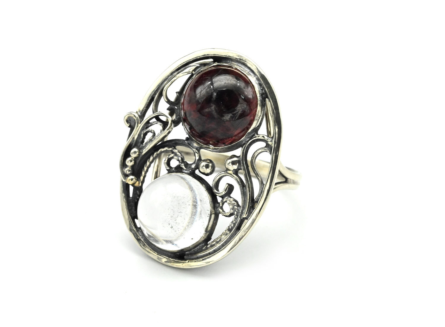 Кольцо, горный хрусталь