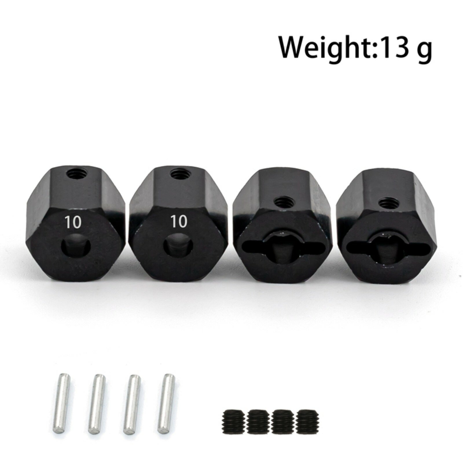 12-мм алюминиевый сплав, шестигранный адаптер ступицы колеса с штифтами, толщина 10 мм, замена для радиоуправляемого гусеничного вездехода 1/10 Axial SCX10 90046 Tamiya CC01