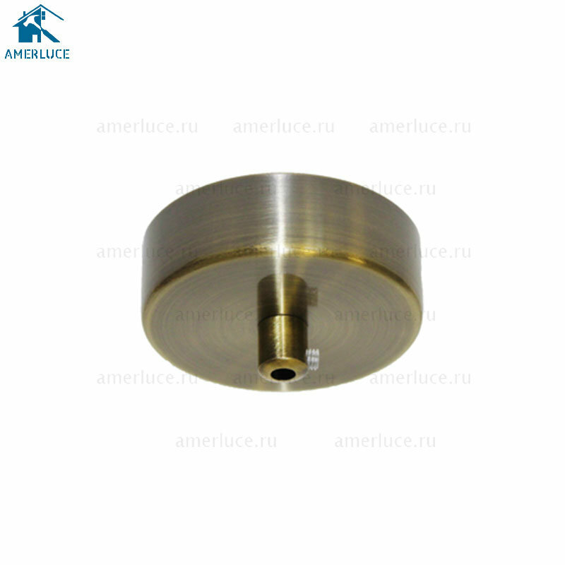 Потолочная чашка для светильника Антик, с металлическим зажимом для провода, диаметром 80мм
