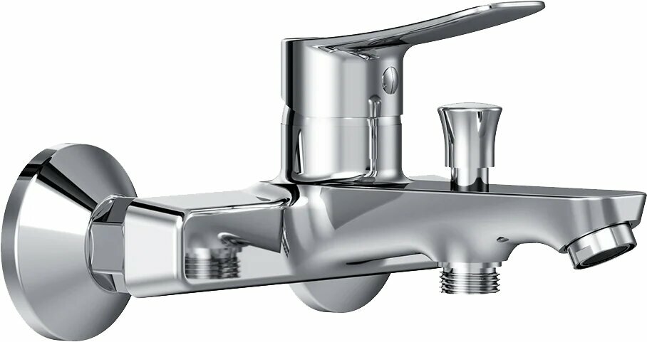 Смеситель для ванны с душем Damixa Galaxy DX7510000 настенный, однорычажный, хром, глянцевый, латунный, без лейки, с керамическим картриджем